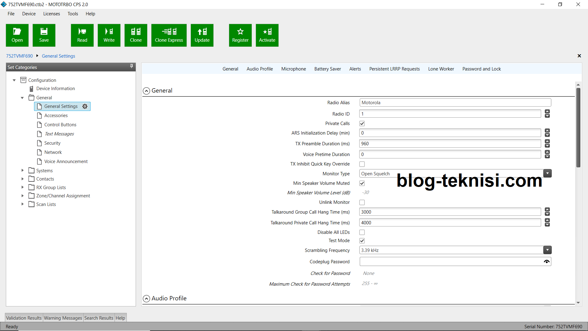 Reading Data from a Radio using Customer Programming Software (CPS 2.0 ...
