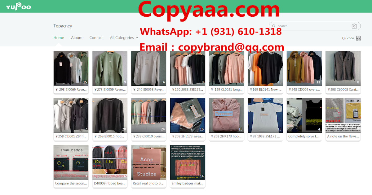 https://topacney.x.yupoo.com contact WhatsApp: +1 (931) 610-1318