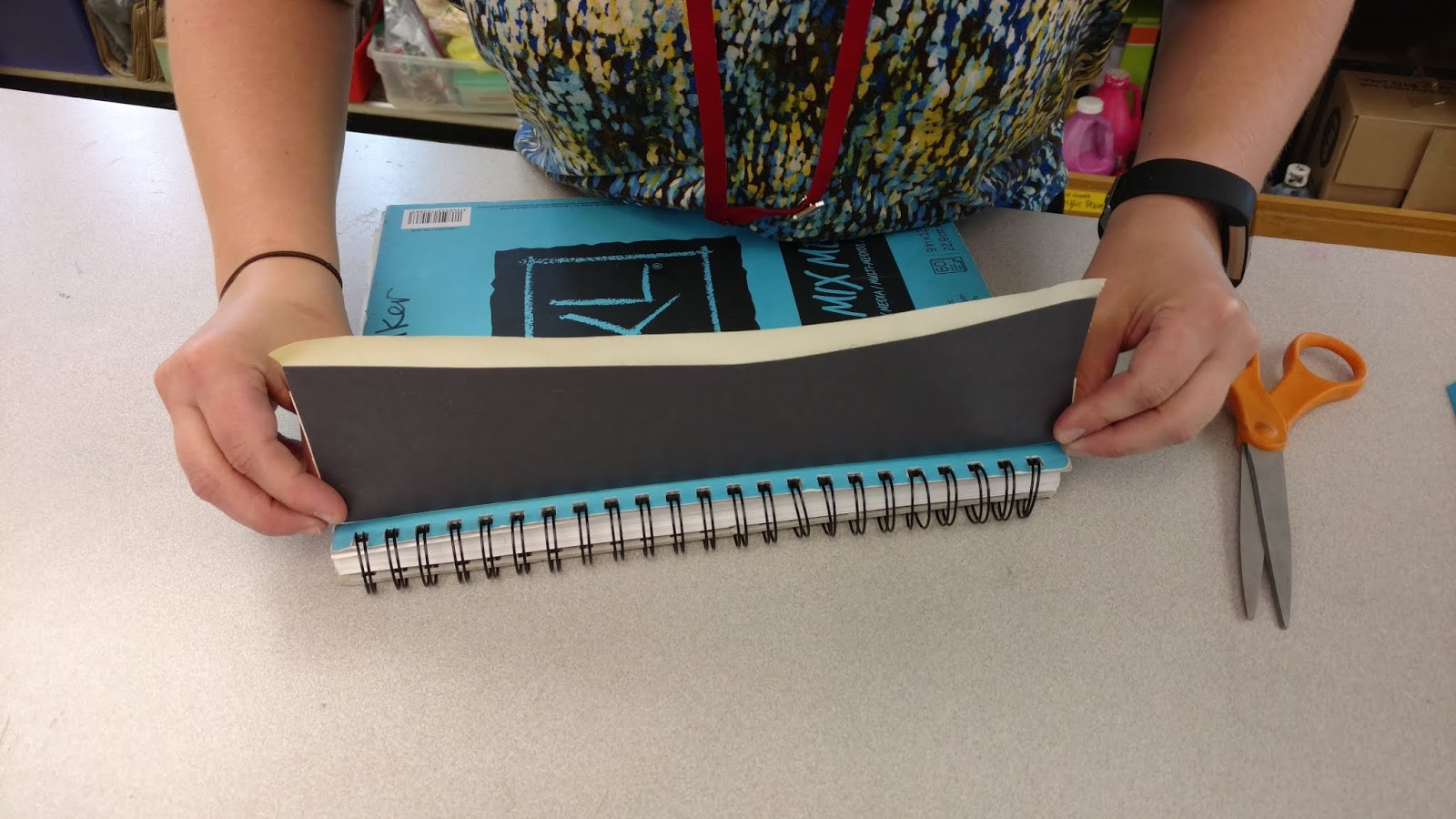 Ms. Walker's Art Info: How to cover your sketchbook binding