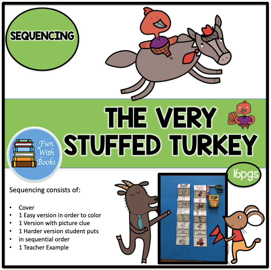 THE VERY STUFFED TURKEY SEQUENCING ~ Book Units by Lynn