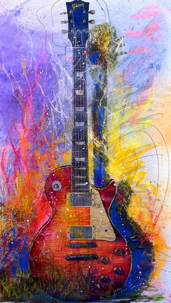 Imagenes de guitarra para pintar en un cuadro - Imagui