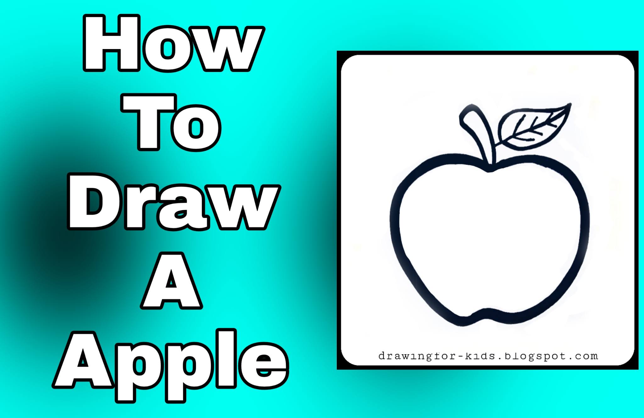 How to draw a Apple step by step for kids and beginners
