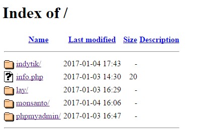 ซ่อน directory list จากหน้า Index ของ apache - pStudioDev Developmemt Team