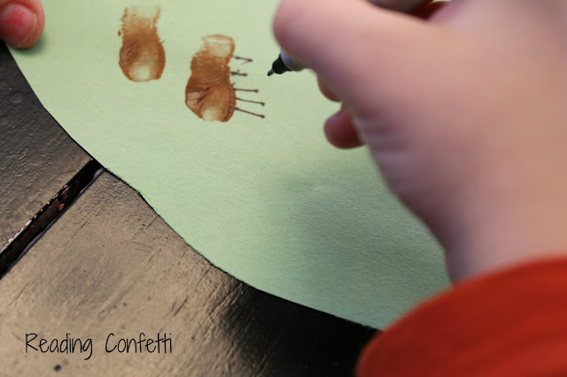 Fingerprint Lady Bug Life Cycle Craft ~ Reading Confetti