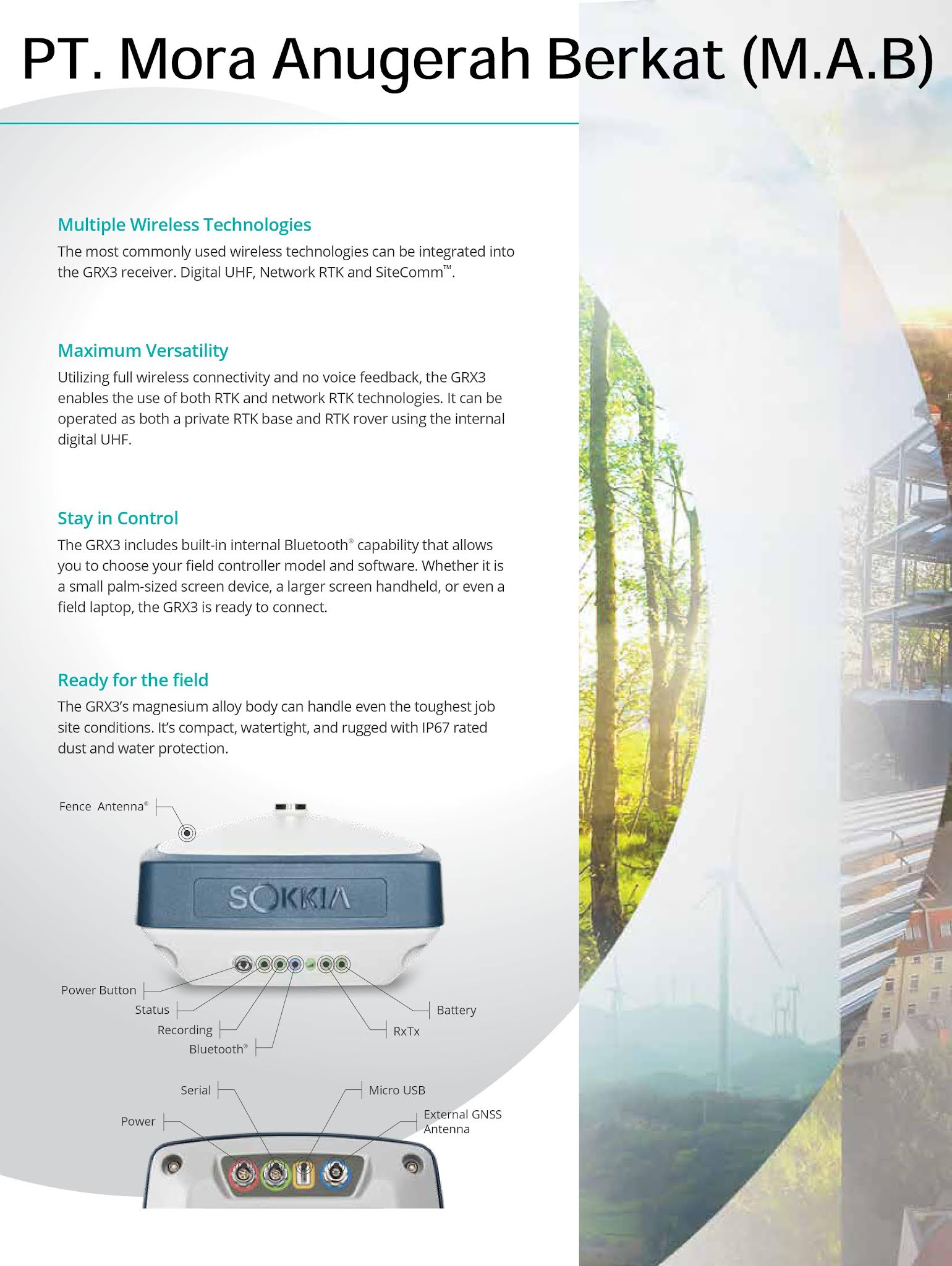 SOKKIA GRX3 GNSS Receiver Catalogue