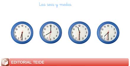La hora "en punto" e "y media". | Todo primaria