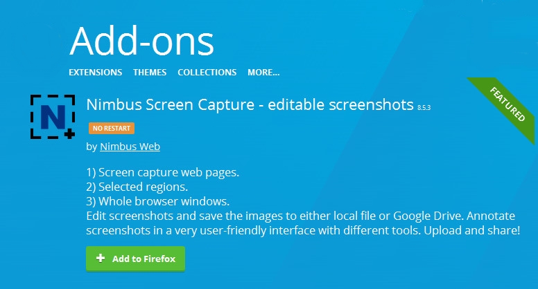 Add-ons Nimbus Screen Capture untuk Screenshot di Firefox dan Chrome ...
