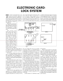 Electronic Card Lock System ~ Electronics Circuits For You