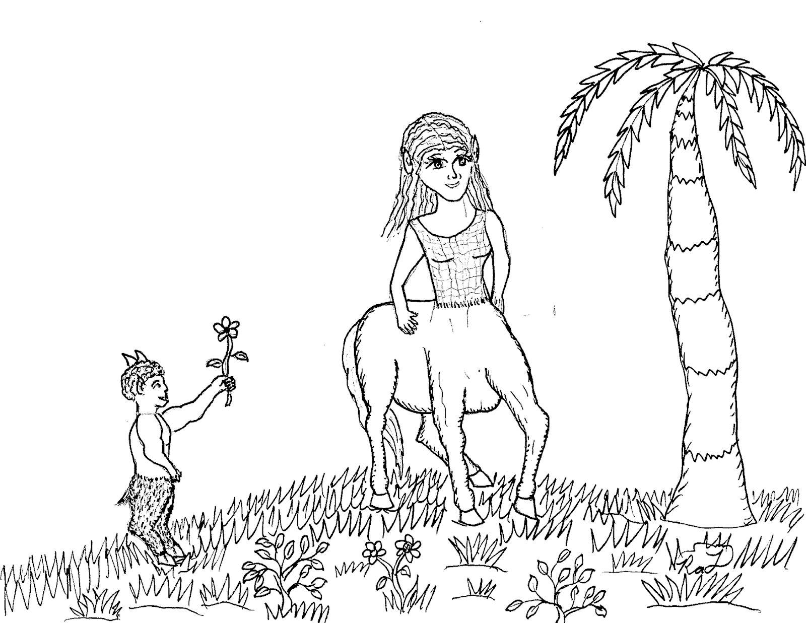 Robin's Great Coloring Pages: Centaurs coloring page
