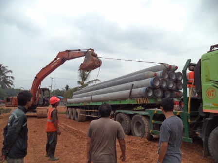 Sekilas tentang spun pile, mulai dari pengangkutan hingga ...