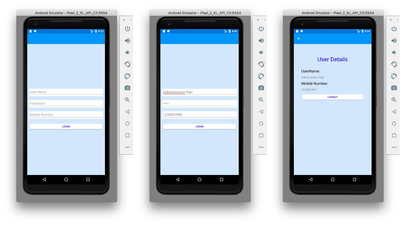 Demo Screens From Ios