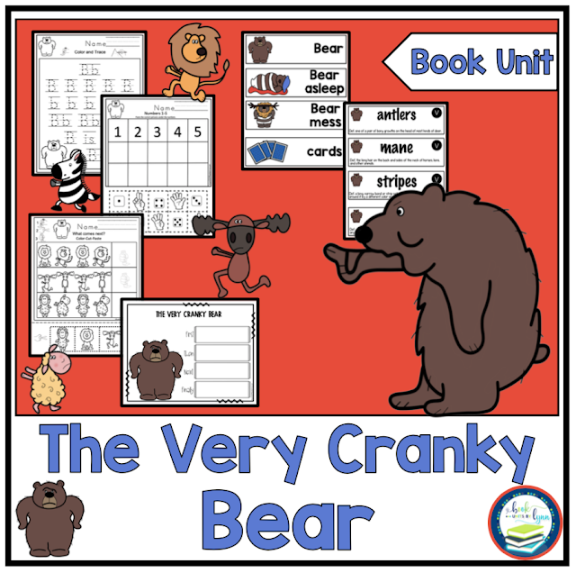 THE VERY CRANKY BEAR BOOK UNIT 63 PAGES ~ Book Units by Lynn