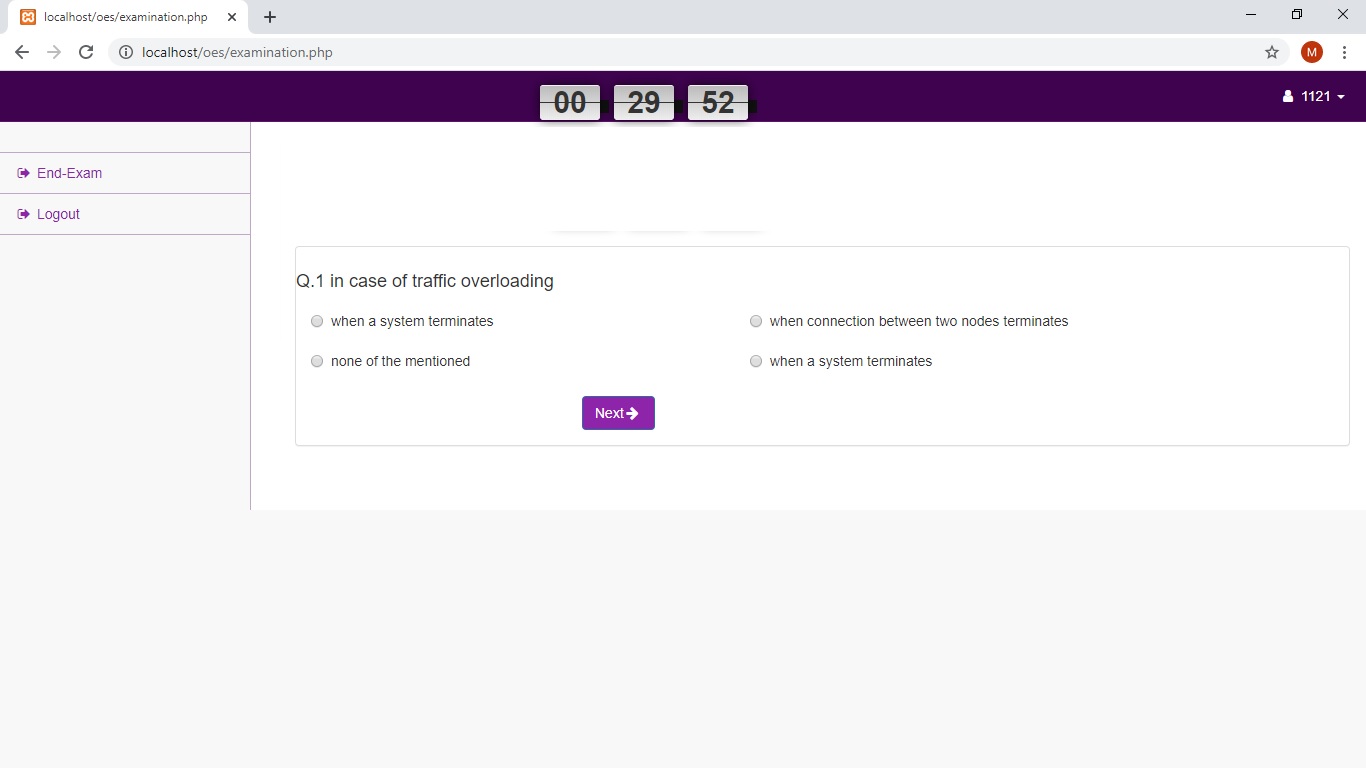 Simple Examination System Source Code In Php Mysql