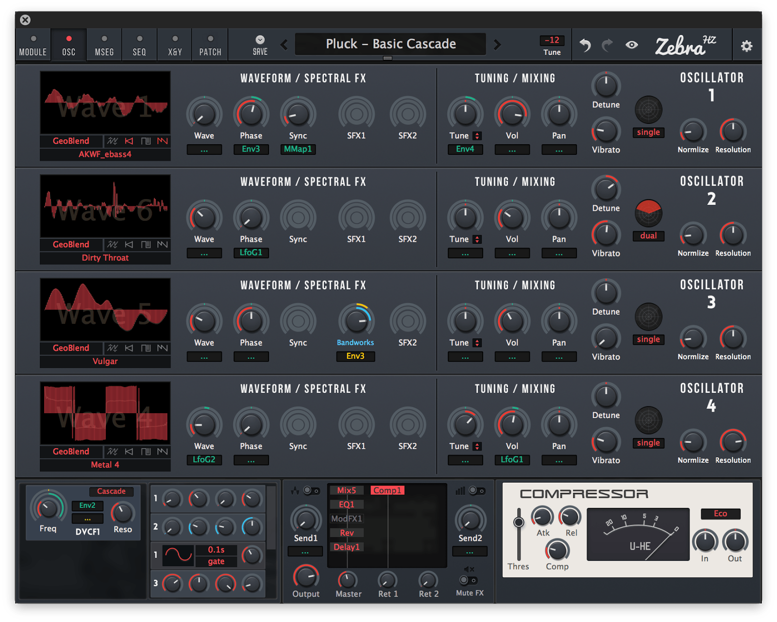 Plugmon released Massive Modular GUI for U-he Zebra 2 - SYNTH ANATOMY