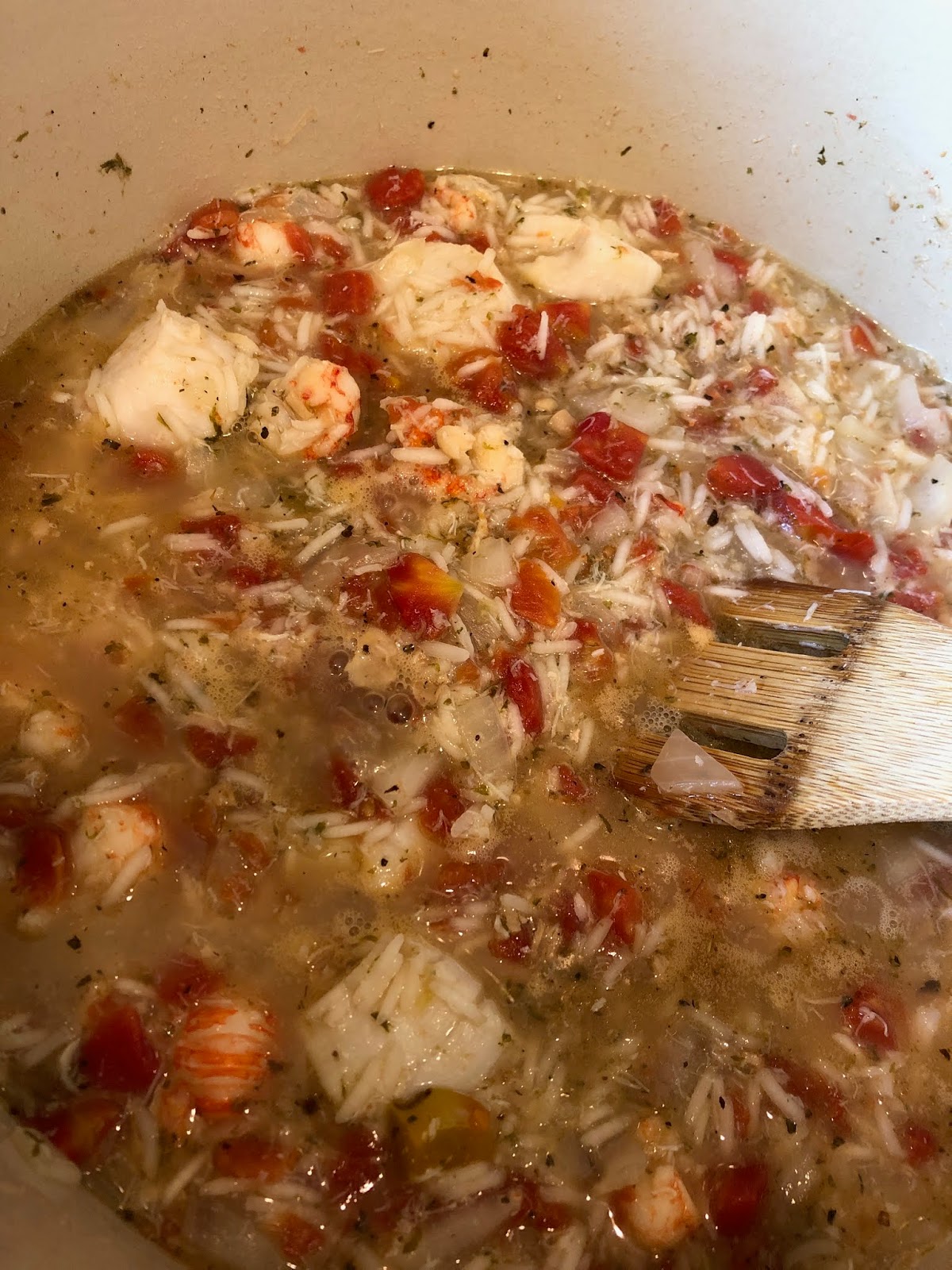 Seafood Rice Stew with Spicy Tomatoes