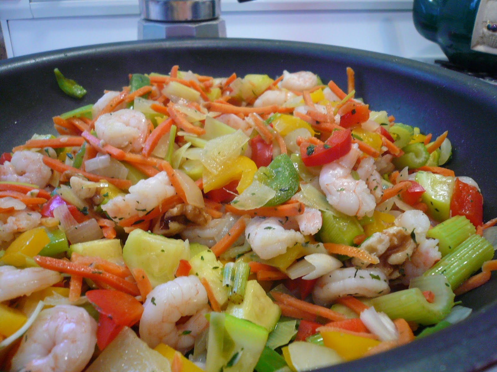 Sauté aux crevettes