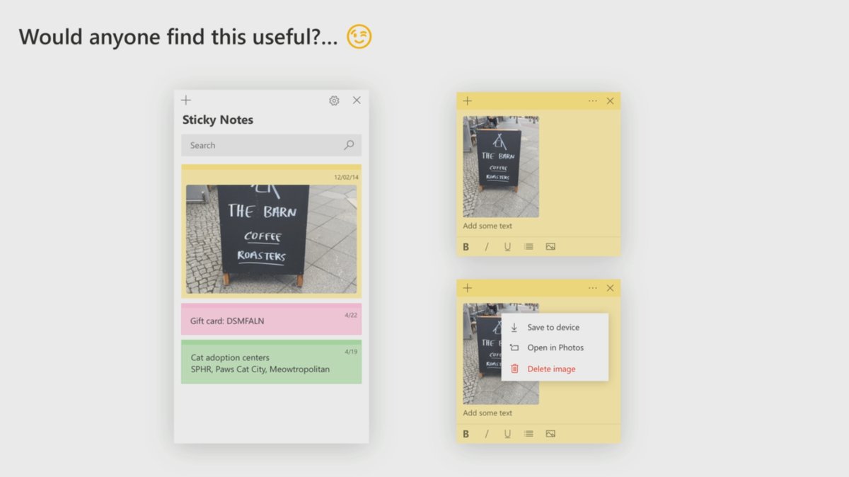 Sticky Notes 3.0 avrà anche il supporto alle immagini