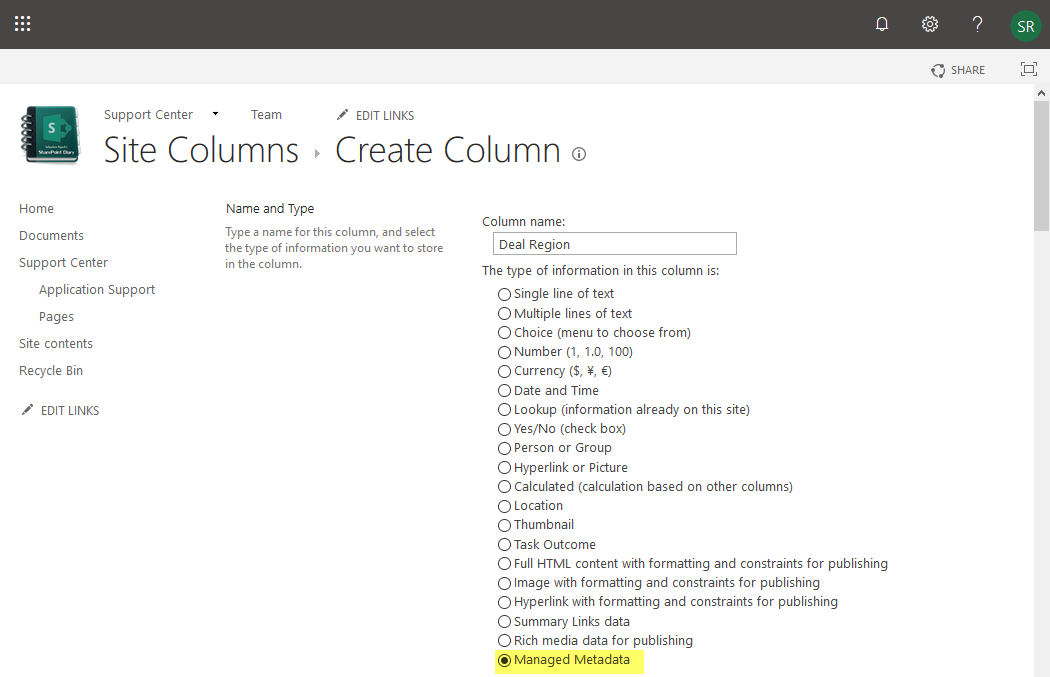 SharePoint Online: Create Managed Metadata Site Column using PowerShell ...