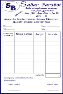 Download Kumpulan Contoh Nota Toko.cdr - KARYAKU