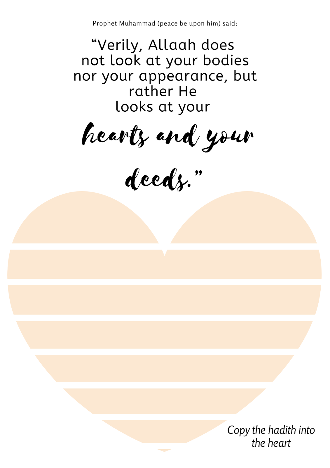 Free hadith printable