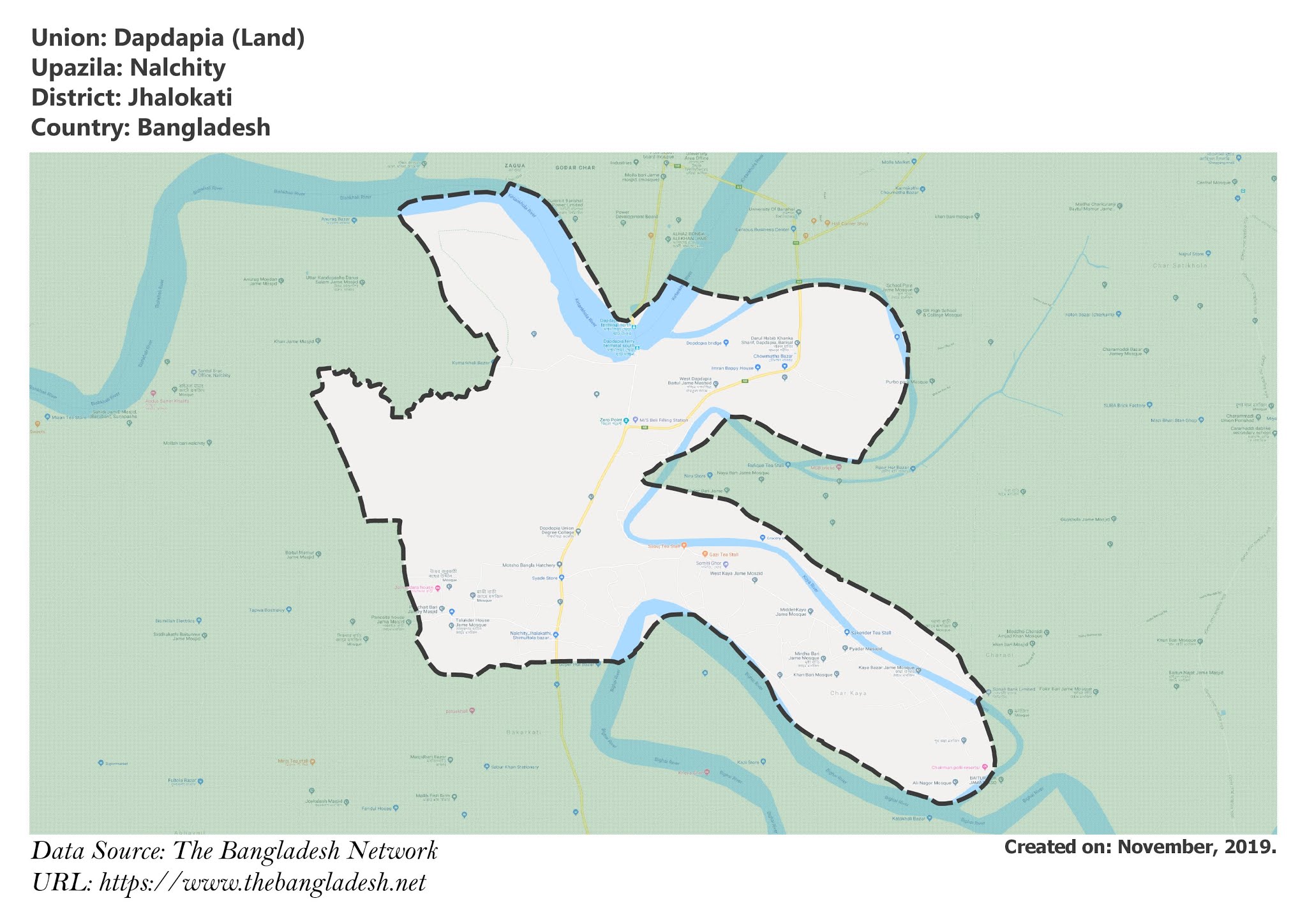 Dapdapia Union, Jhalokathi