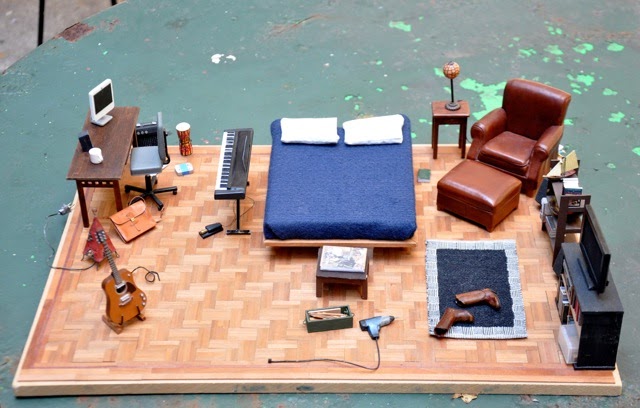 Dioramas and Clever Things: Updates to apartment model - Amp, guitar ...