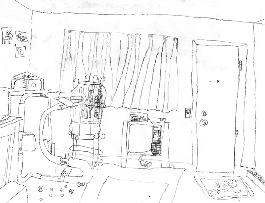 Messy Room Drawing