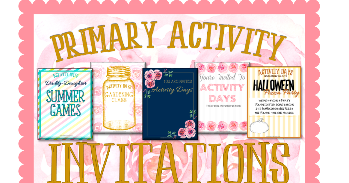 Primary Activity Ideas: PRIMARY ACTIVITY INVITATIONS that YOU Edit!