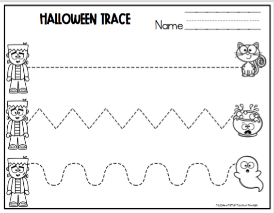 Halloween Trace the Lines Set 1 ~ Preschool Printables