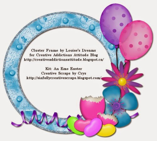 Creative Addictions Attitude: Easter Cluster Frames