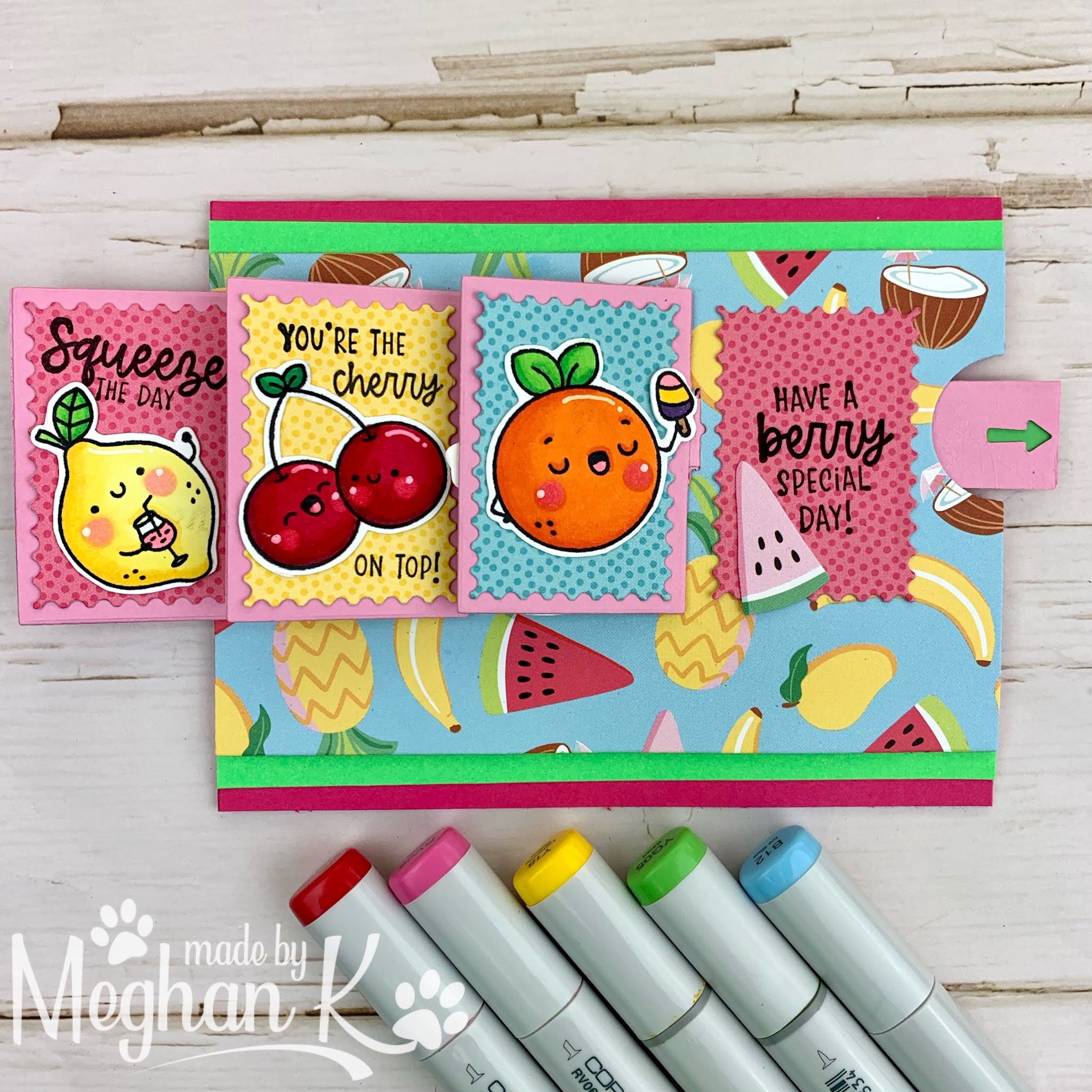 Made By Meghan K: Have A Berry Special Day Triple Flip Card