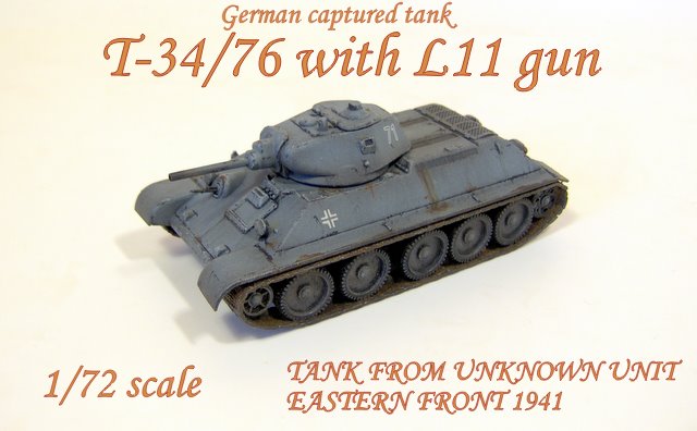 Gulumik Military Models: T-34/76 L11 German Captured 1/72 UM - Gallery