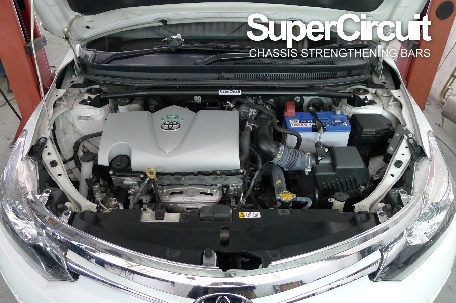 SUPERCIRCUIT CHASSIS STRENGTHENING BARS: Toyota Vios NCP151 Chassis ...