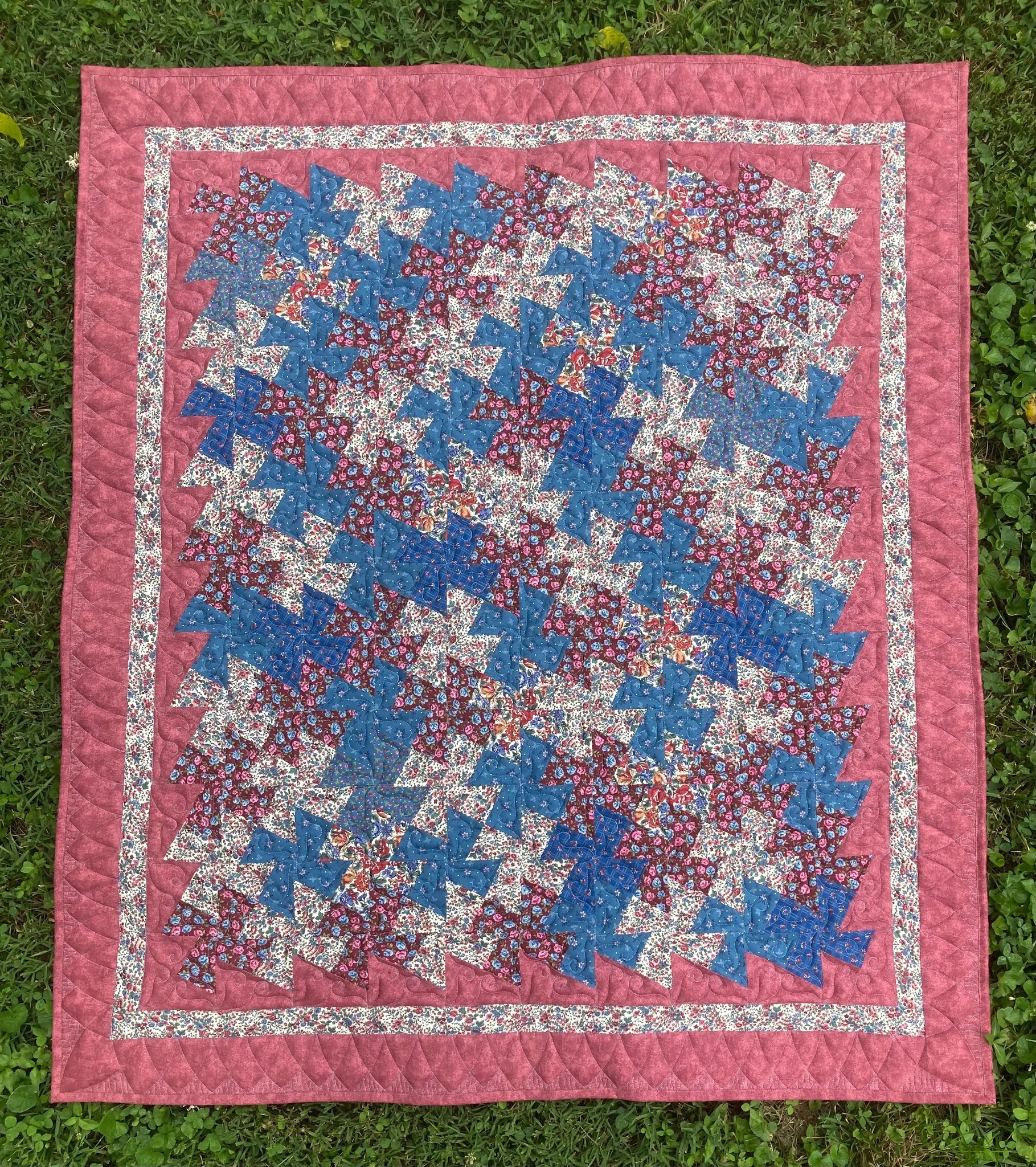 Show Me Sewing Twister Baby Quilt In Pink And Blue Florals show-me-sewing-twister-baby-quilt-in-pink-and-blue-florals
