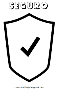 Simbolo DE SEGURIDAD para colorear - COLOREA TUS DIBUJOS
