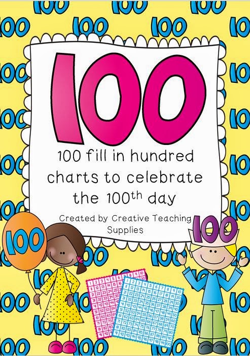 Creative Teaching Supplies: 100 Hundred Charts for the 100th Day