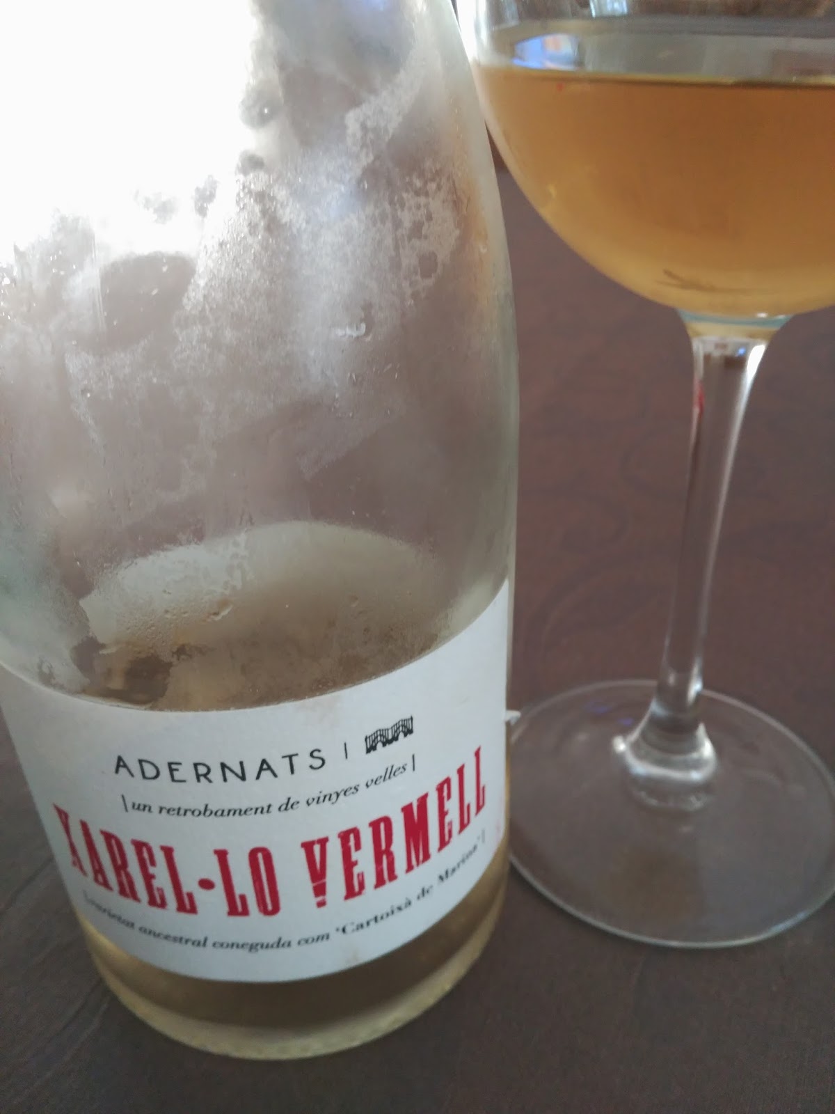VINO On: Xarel-lo Vermell Adernats 2016. Vino blanco de uva rosada