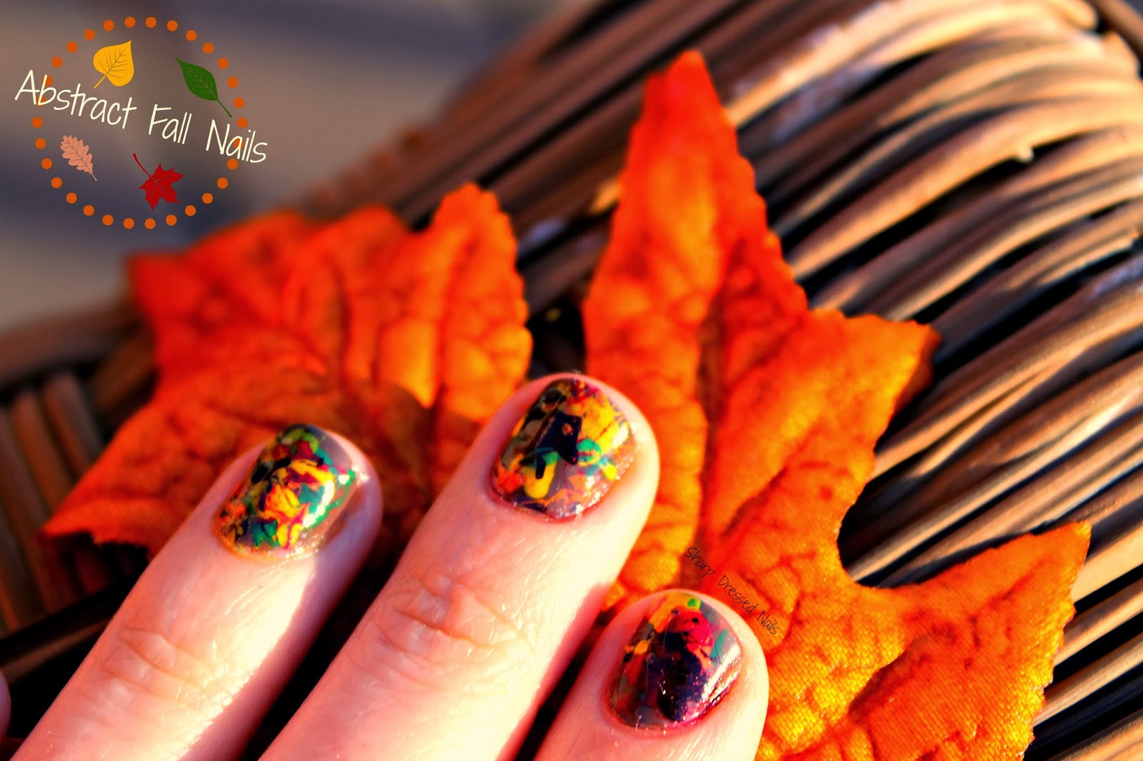 Sharp Dressed Nails: Abstract Fall Nails