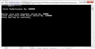 CONTOH APLIKASI SEDERHANA DISKON BELANJA DENGAN M.VISUAL C++ 6.0 ...