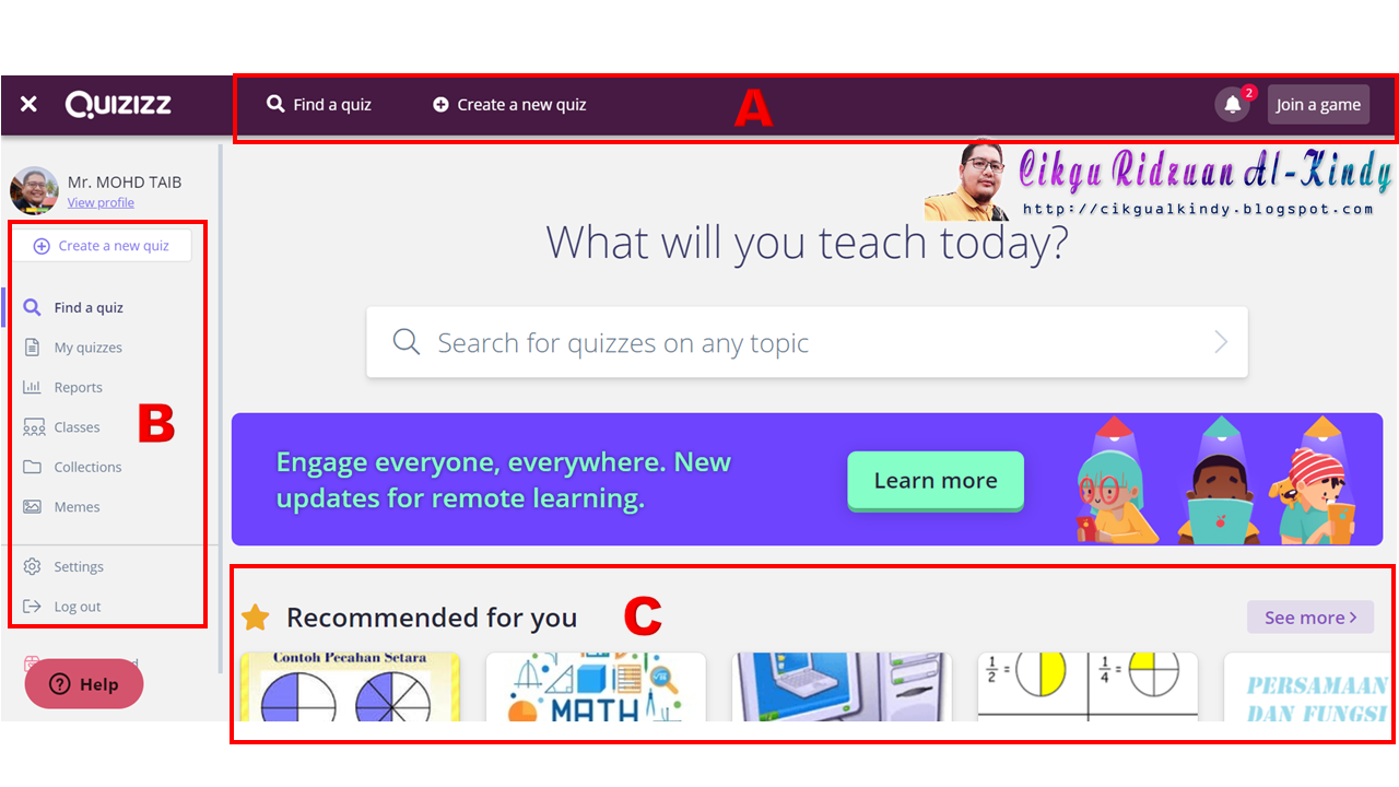 Tutorial Membina Soalan Latihan Interaktif Menggunakan Aplikasi Quizizz ...
