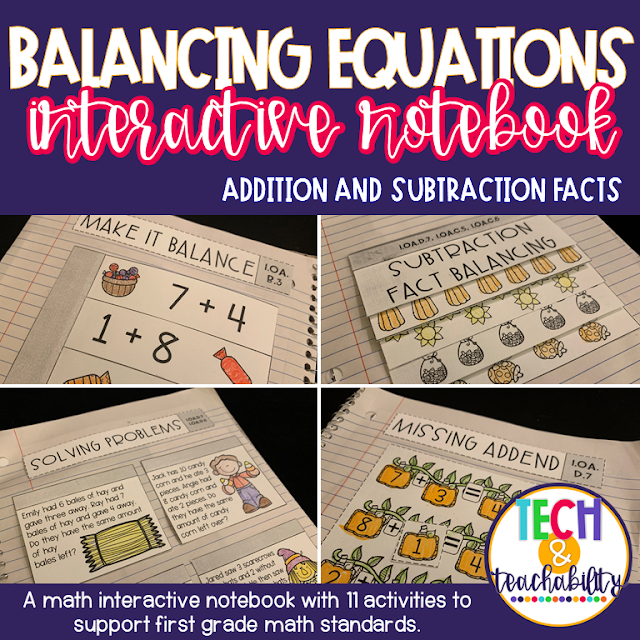 Balancing Equations Interactive Math Notebook! - Tech and Teachability