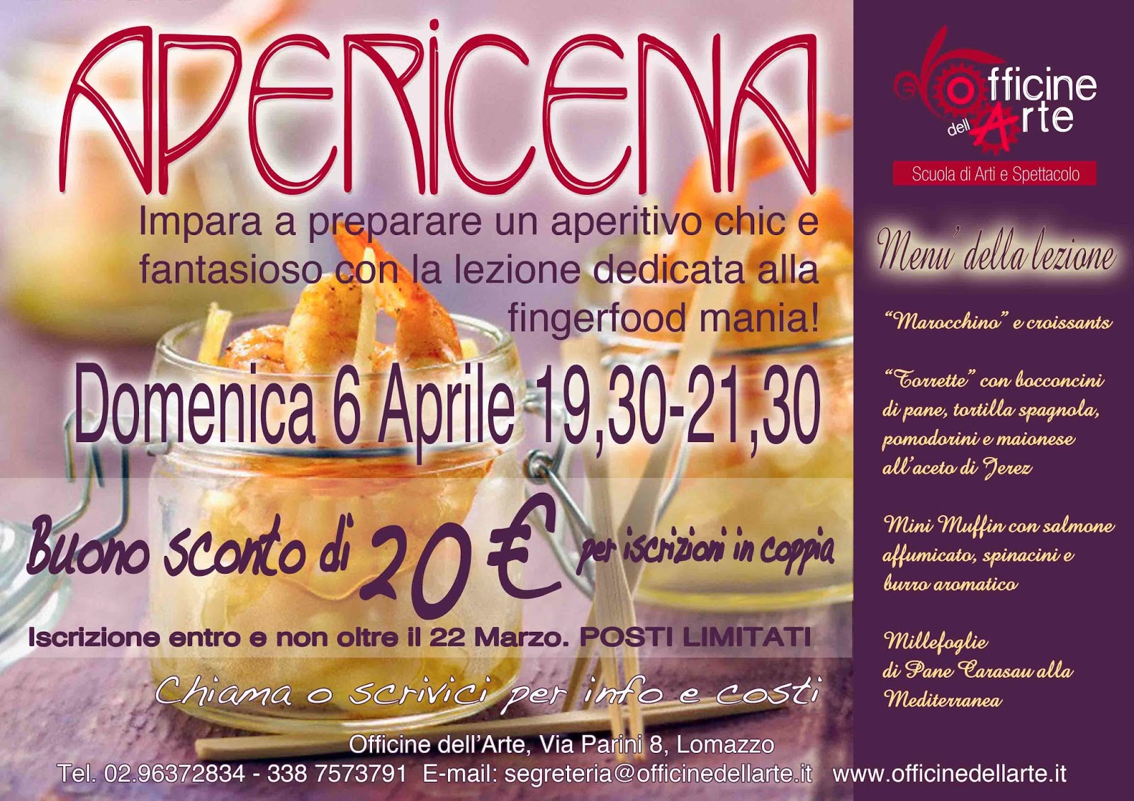 Appunti d'Officina: Scopri il BUONO SCONTO di 20€ per l' APERICENA di ...