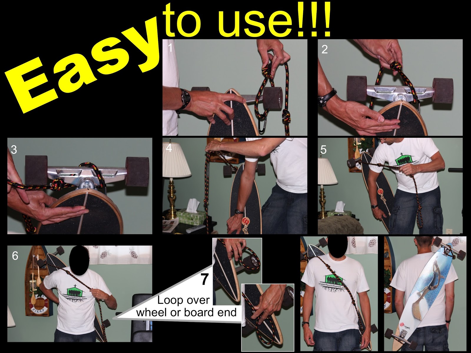 The "Knot Sling" Longboard / Skateboard Sling