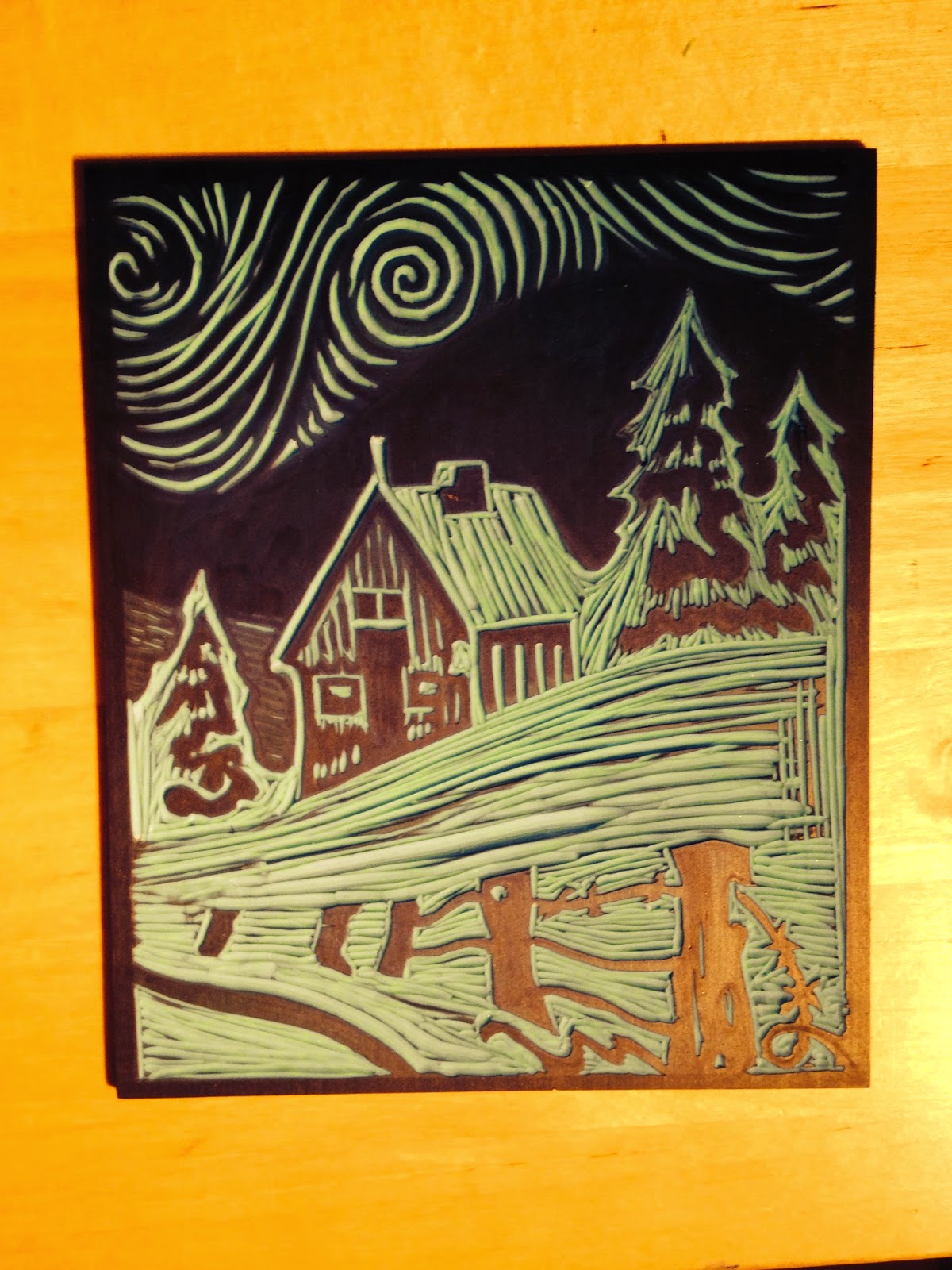 David s Drawing Room Christmas Lino Printing david-s-drawing-room-christmas-lino-printing