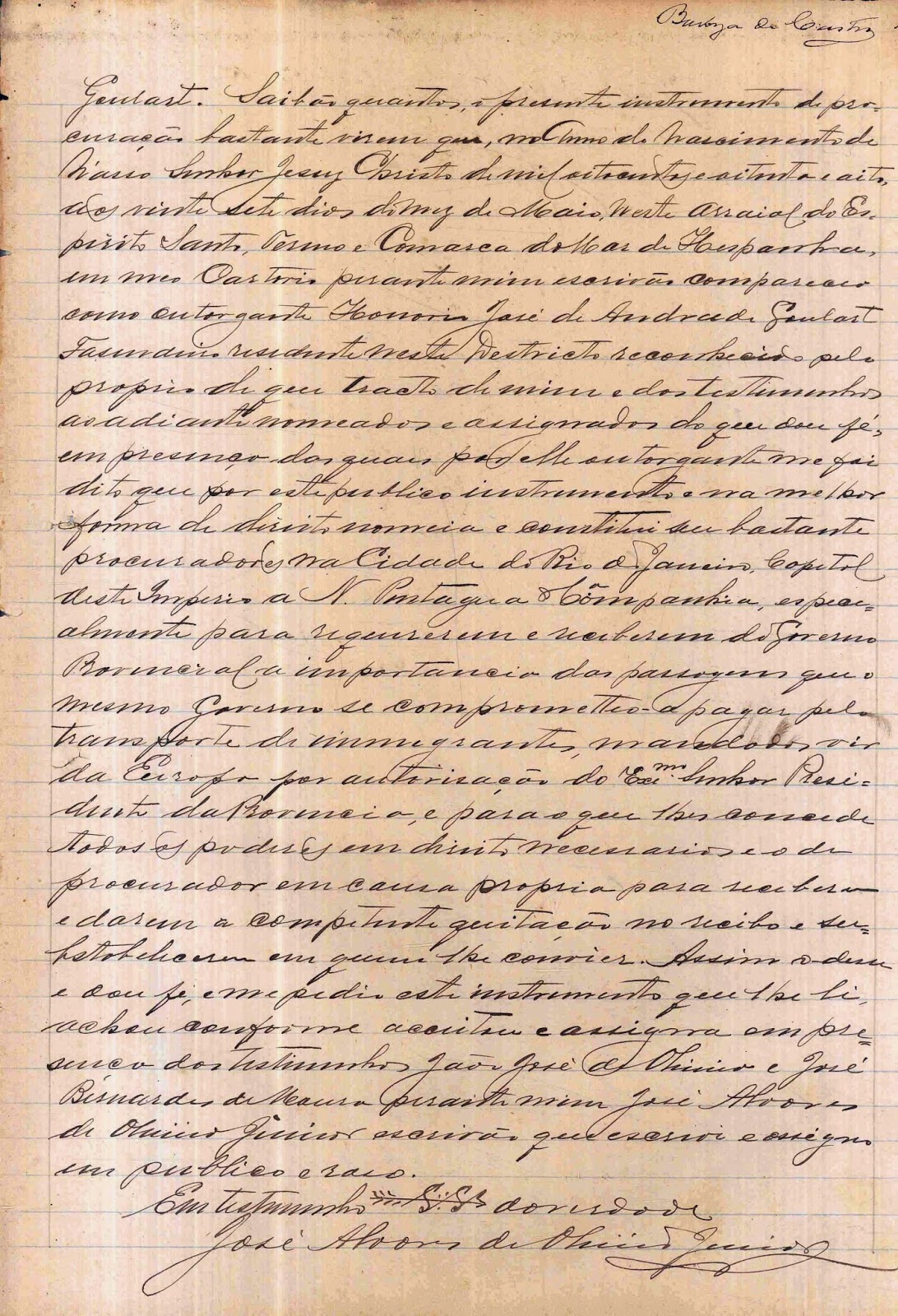 Família Dousseau: Arquivo de Documentos Antigos