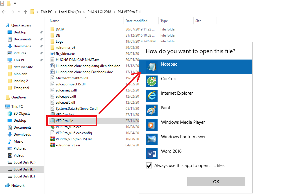 Tải và cài đặt phần mềm VFP Pro