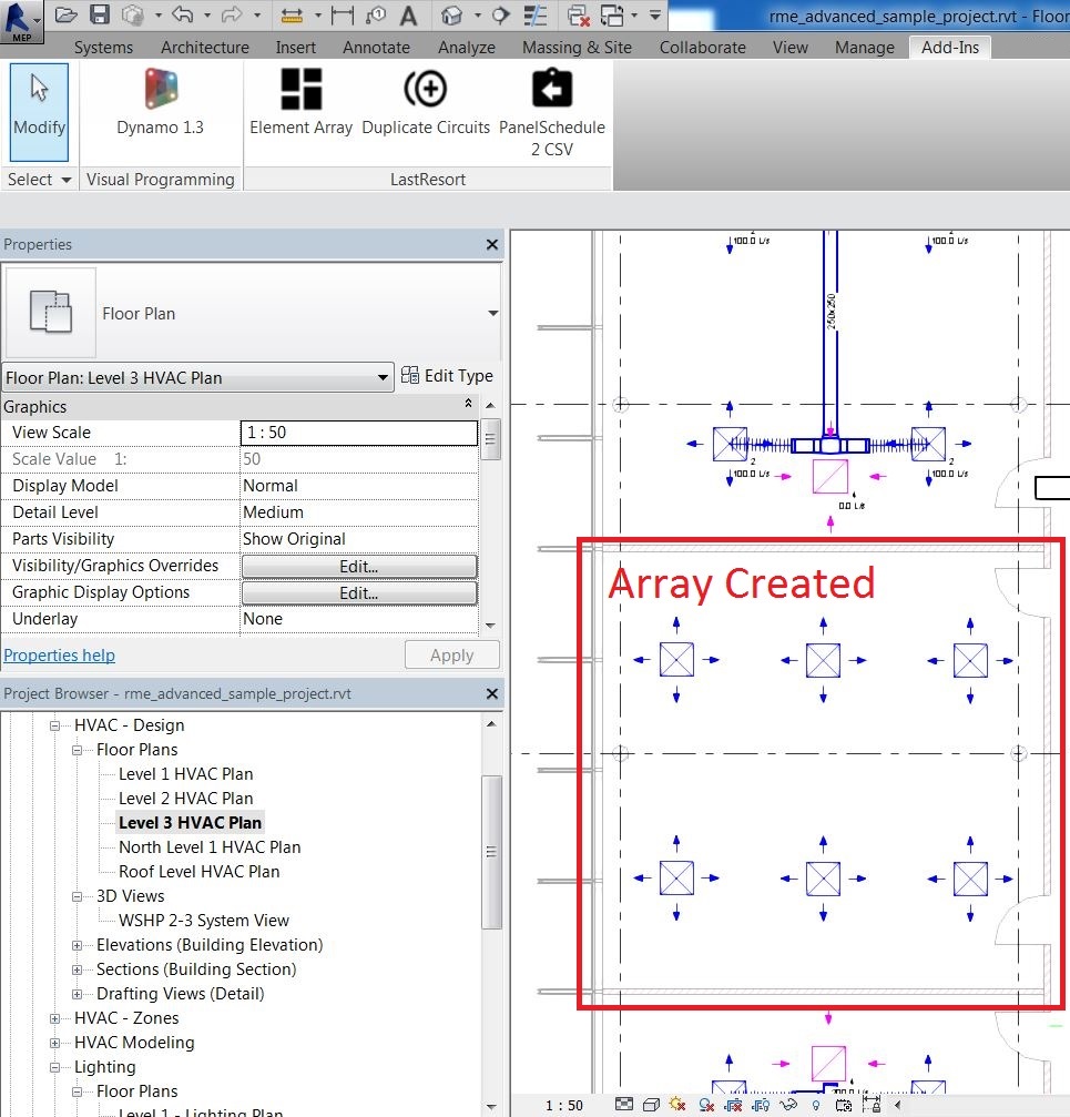 Revit Add-Ons: Element Array