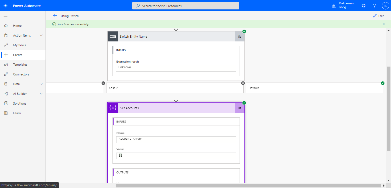 Avoid switch case failure with coalesce in Power Automate.