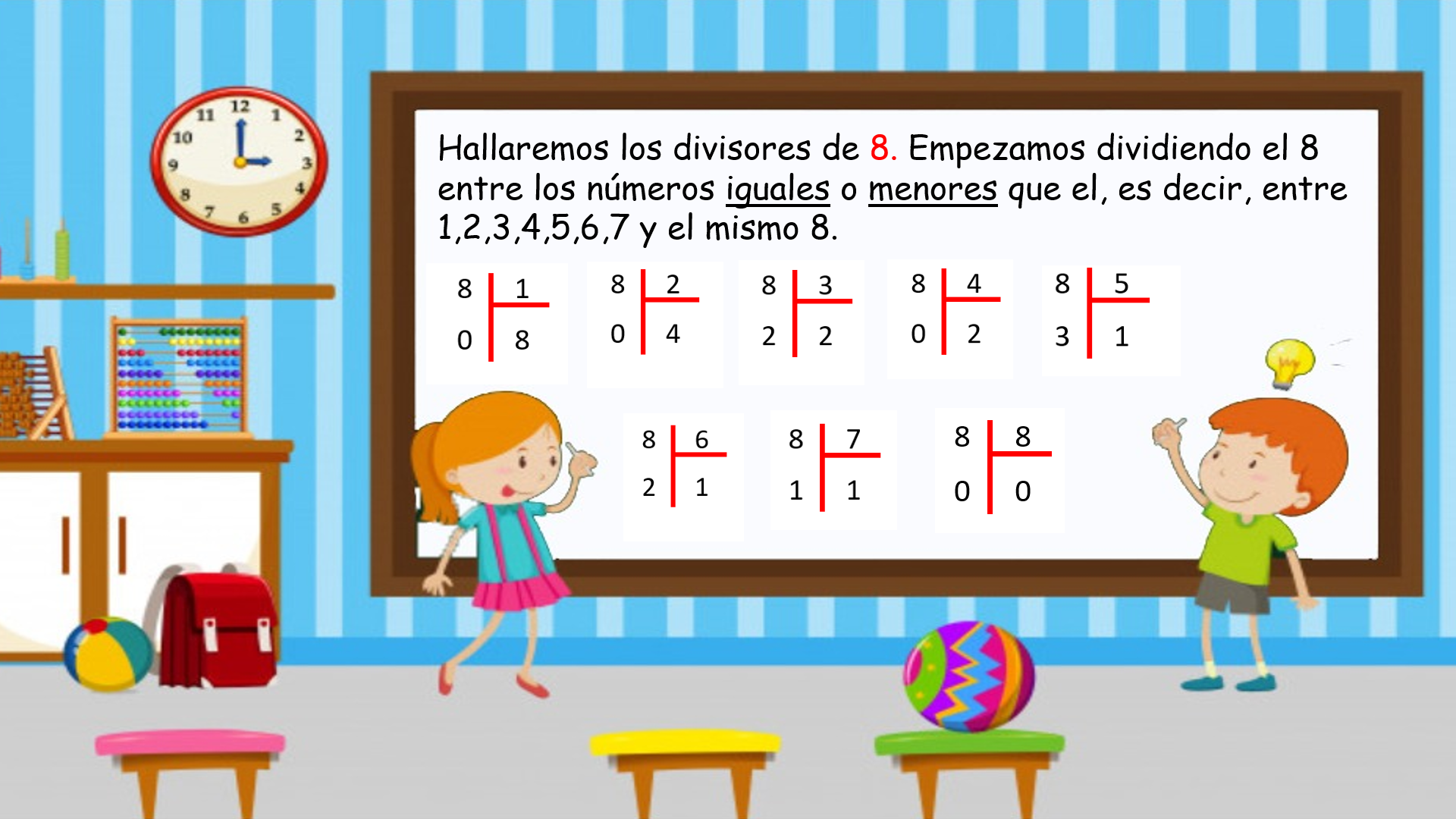 MATEMÁTICAS: LOS DIVISORES.